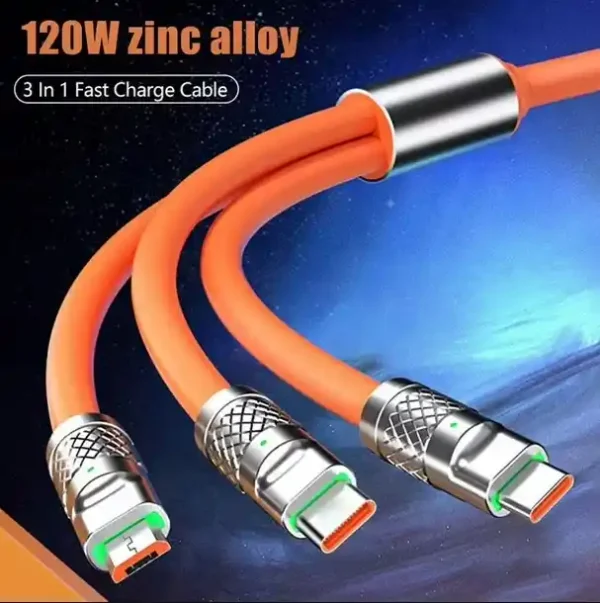 Premium Metal Fast-Charging 3-in-1 Super Cable - Find Me Store