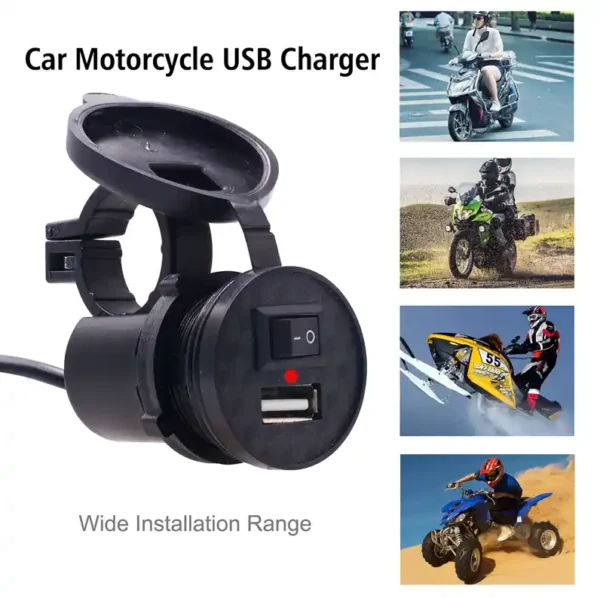 Universal Weatherproof Motorcycle USB Mobile Charger - Find Me Store